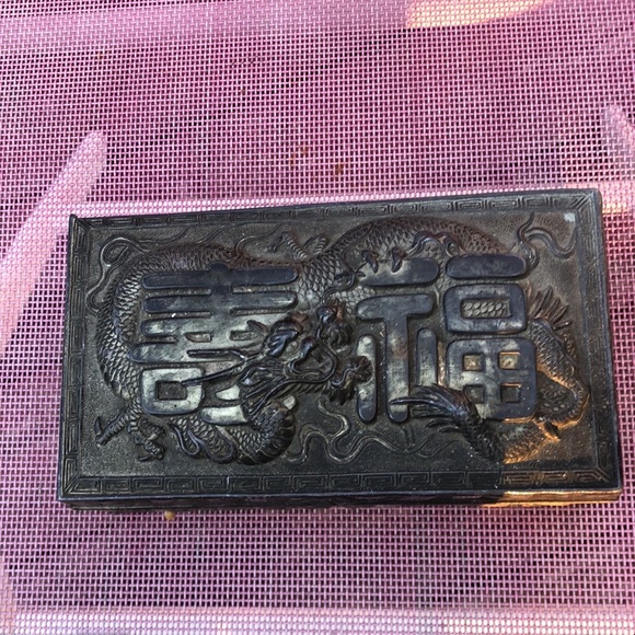 Vintage | Accents | Silvertone Chinese Dragon Box | Poshmark